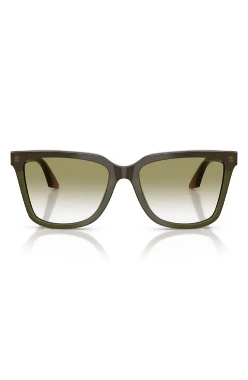 Emporio Armani 55mm Irregular Sunglasses - Shiny Opal Green/bordeaux