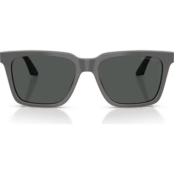 Emporio Armani 55mm Square Sunglasses - Shiny Opal Grey/blue/grey