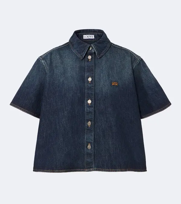 Loewe Double L Denim Shirt - Blue