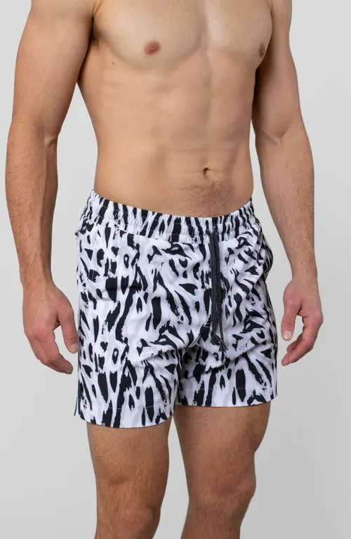 LEISURE LAB Print Swim Trunks - Safari