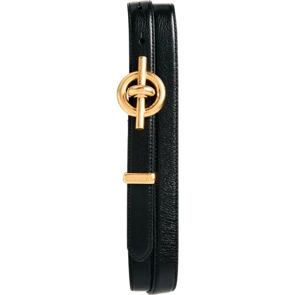 Balmain T-bar Leather Belt - 0pa Black