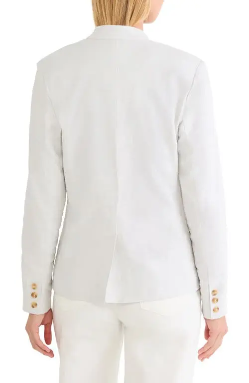 NIC+ZOE Eva Linen-blend Blazer - Silver Wisp