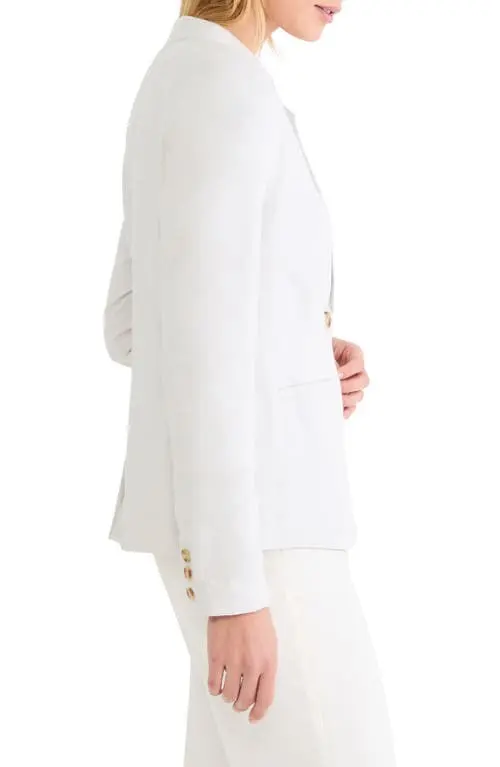 NIC+ZOE Eva Linen-blend Blazer - Silver Wisp