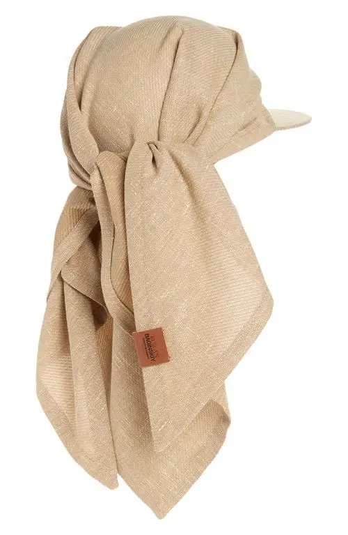 Ruslan Baginskiy Logo Patch Linen & Wool Blend Scarf Cap