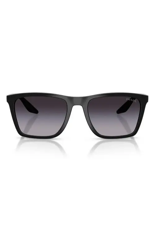 Prada 56mm Pillow Sunglasses - Black/grey Gradient