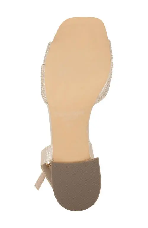 PARADOX LONDON PINK Marquise Embellished Ankle Strap Sandal - Champagne