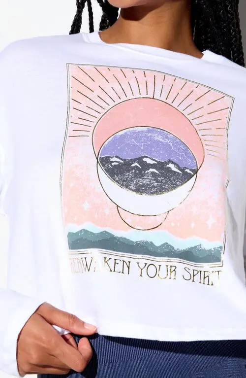 Spiritual Gangster Cosmic Connection Drew Long Sleeve Crop Top