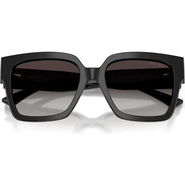 JIMMY CHOO 54mm Gradient Square Sunglasses - Black/gradient Gray