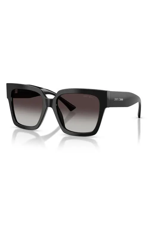 JIMMY CHOO 54mm Gradient Square Sunglasses - Black/gradient Gray