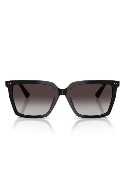JIMMY CHOO 55mm Square Sunglasses - Black/gradient Gray