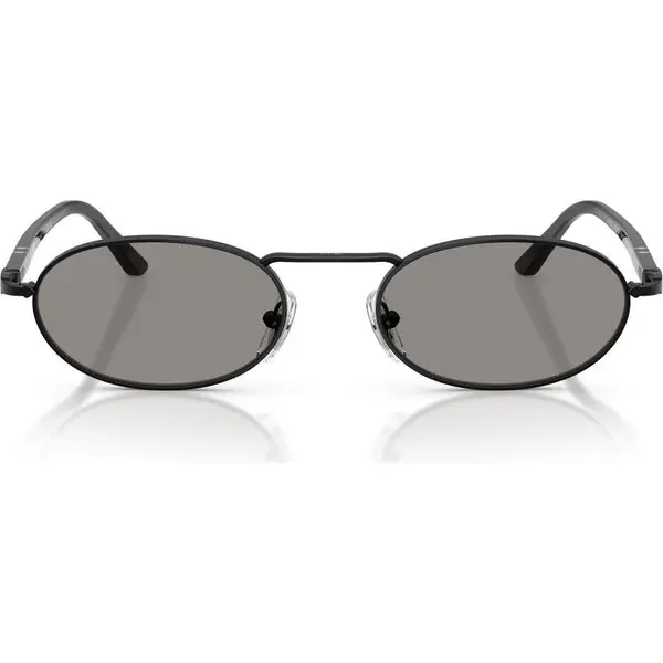 Persol 55mm Rectangular Sunglasses - Black/grey