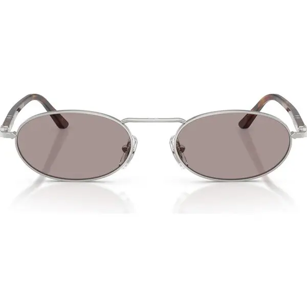 Persol 55mm Rectangular Sunglasses - Silver/violet