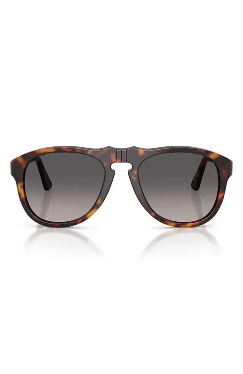 Persol 54mm Polarized Pilot Sunglasses - Havana/polar Gradient Grey