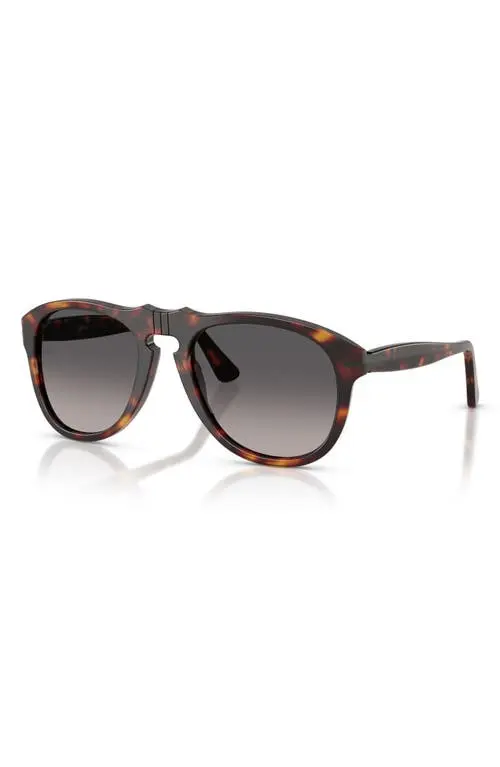 Persol 54mm Polarized Pilot Sunglasses - Havana/polar Gradient Grey