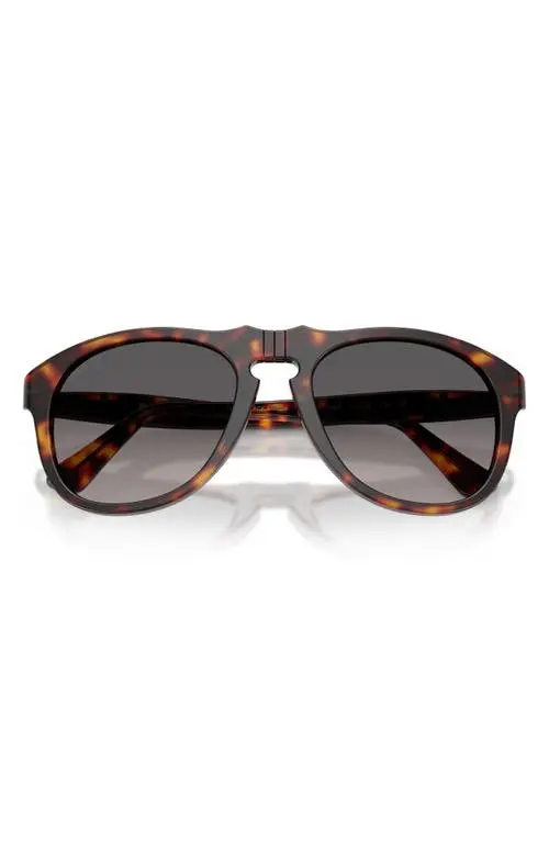 Persol 54mm Polarized Pilot Sunglasses - Havana/polar Gradient Grey