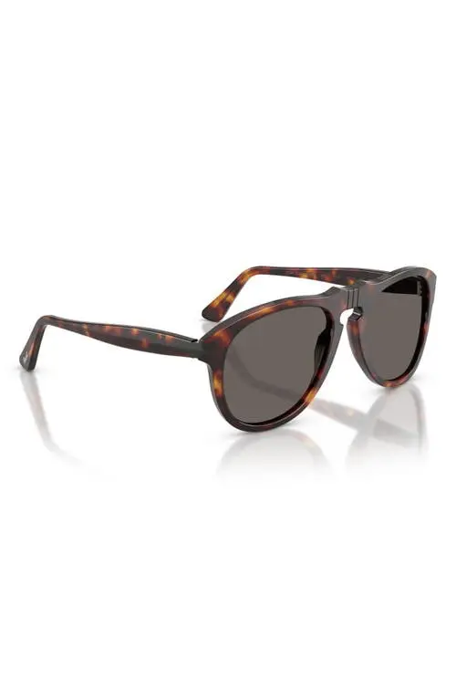 Persol 54mm Pilot Sunglasses - Havana/dark Grey