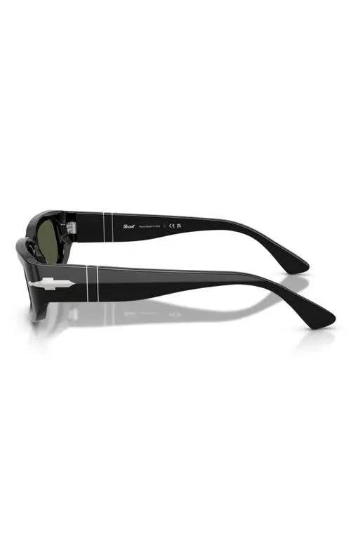 Persol Italian-made Pillow Sunglasses - Black/green