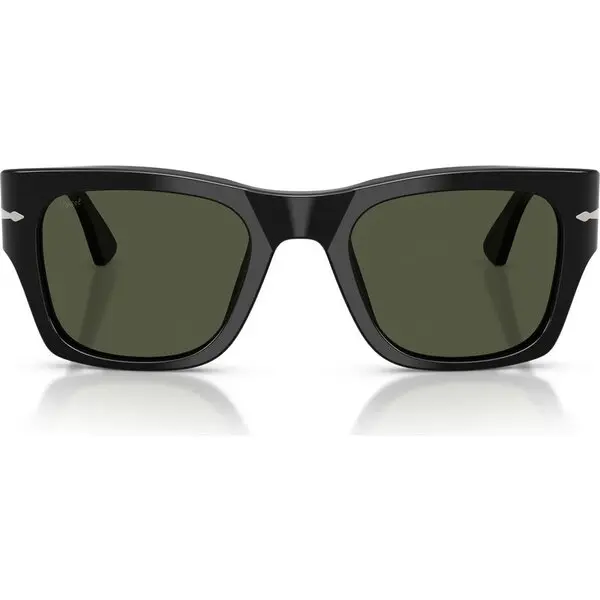 Persol 52mm Square Sunglasses - Black/green