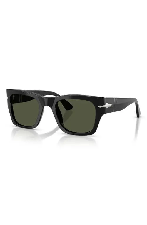 Persol 52mm Square Sunglasses - Black/green