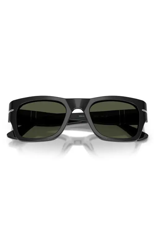 Persol 52mm Square Sunglasses - Black/green