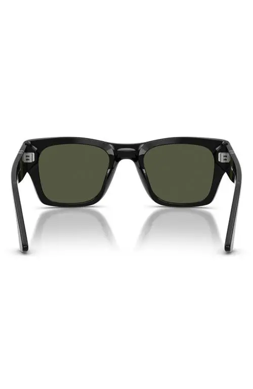 Persol 52mm Square Sunglasses - Black/green