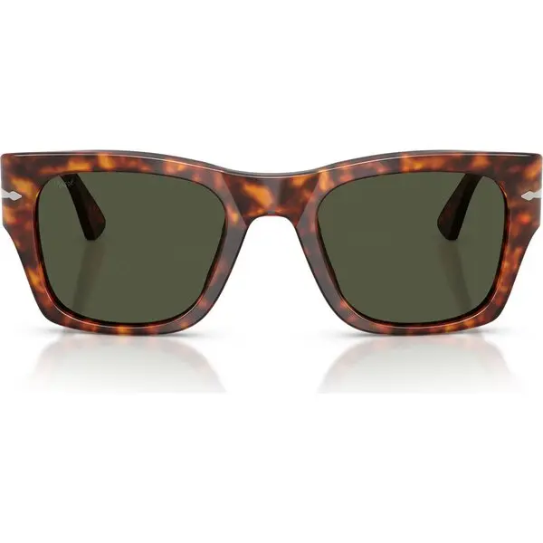 Persol 52mm Square Sunglasses - Havana/green
