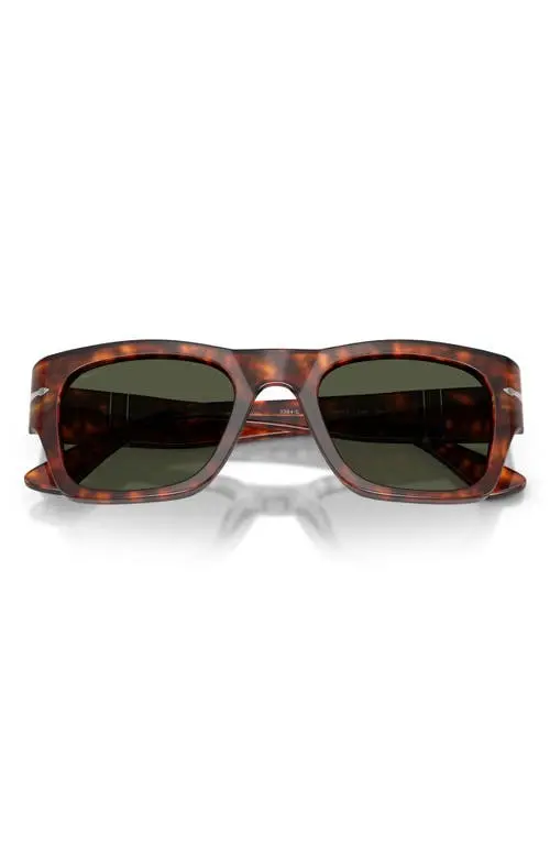 Persol 52mm Square Sunglasses - Havana/green