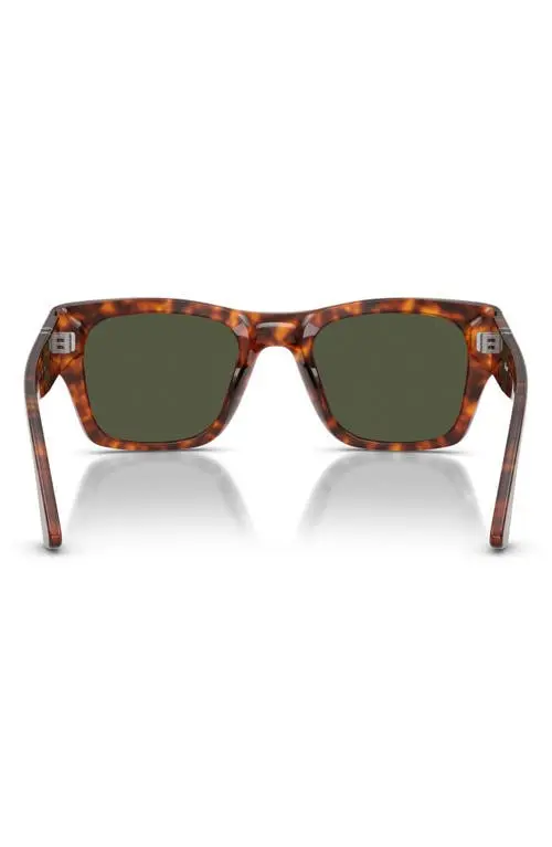 Persol 52mm Square Sunglasses - Havana/green