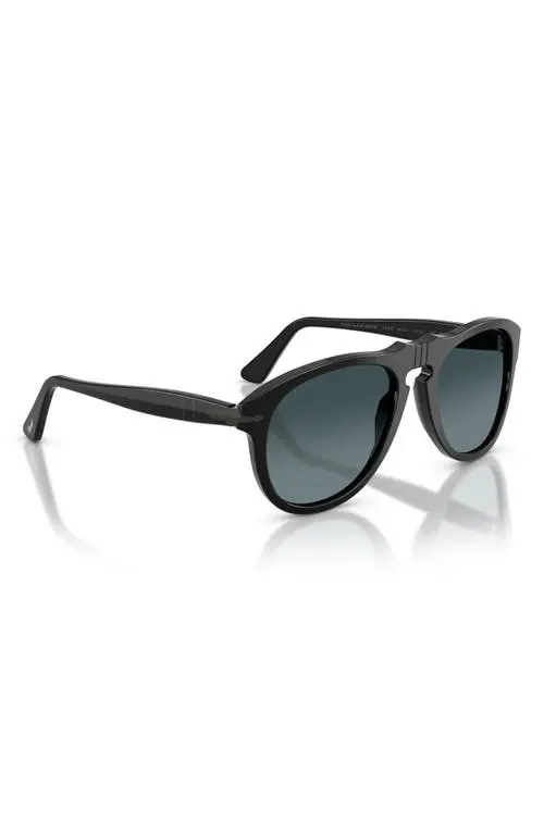 Persol Polarized Pilot Sunglasses - Black/polar Gradient Blue