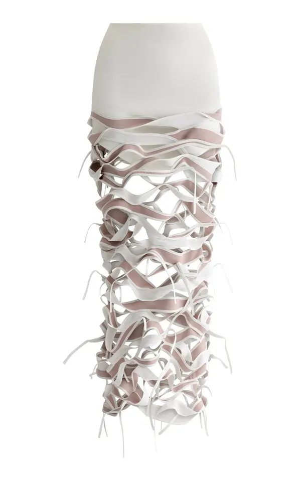 Maticevski Flicker Cutout Midi Skirt - Pink