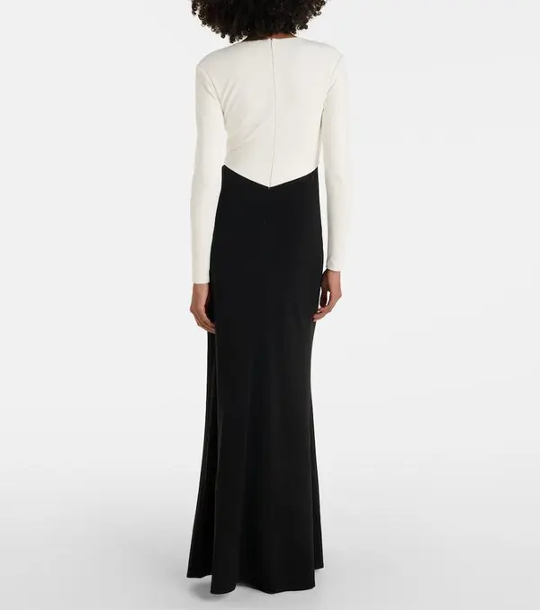 Roland Mouret Draped Jersey Gown - White
