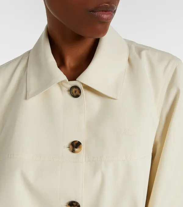Loewe Cotton And Silk Blouson Jacket - White