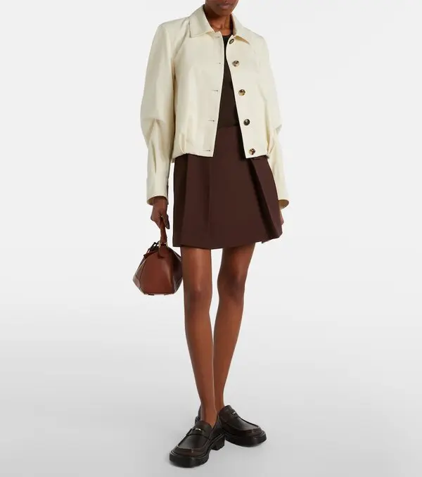 Loewe Cotton And Silk Blouson Jacket - White