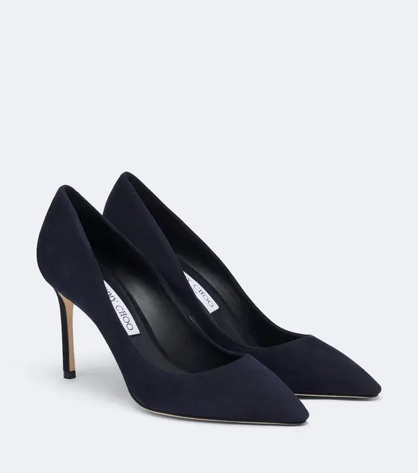 JIMMY CHOO Romy Suede Pointed Toe Pumps - Blue