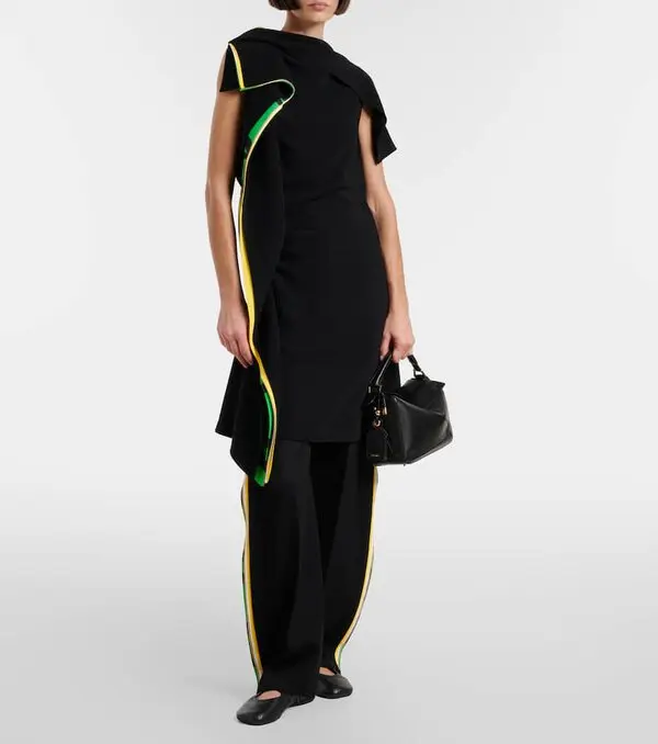 Loewe Wide-leg Wool Pants - Black