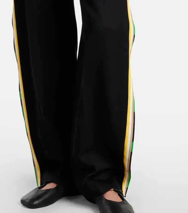 Loewe Wide-leg Wool Pants - Black