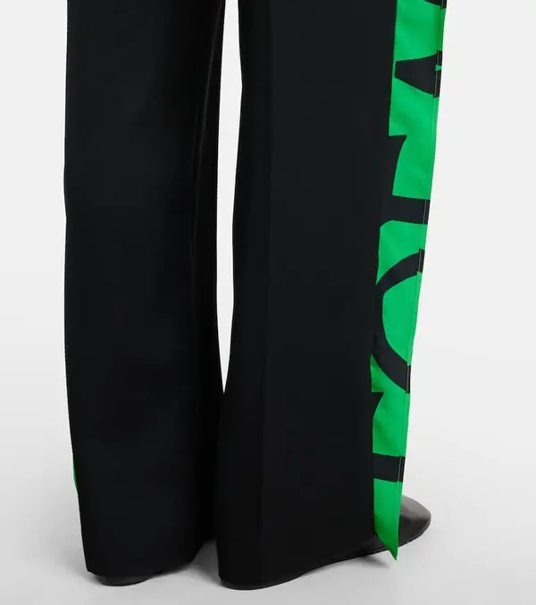 Loewe Wide-leg Wool Pants - Black