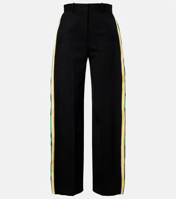 Loewe Wool Wide-leg Trousers - Black