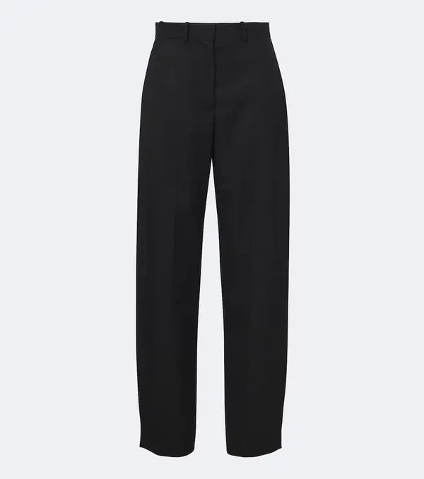 Loewe Wool Wide-leg Trousers - Black