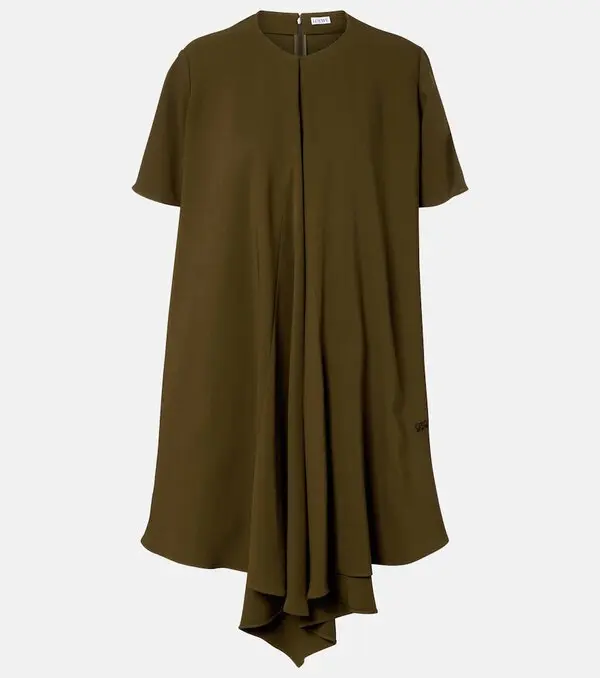 Loewe Draped Minidress - Green