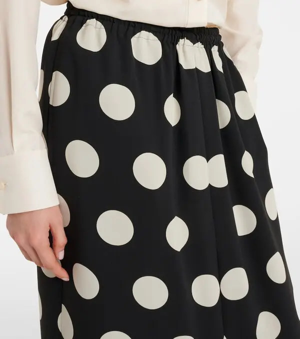 Junya Watanabe Polka-dot Wide-leg Pants - Black