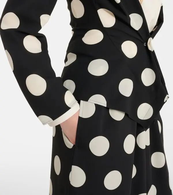 Junya Watanabe Polka-dot Georgette Blazer - Black