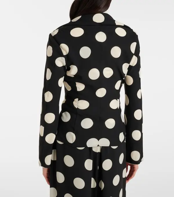 Junya Watanabe Polka-dot Georgette Blazer - Black