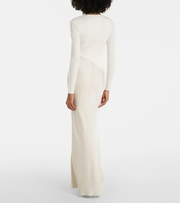 Roland Mouret Satin And Jersey Gown