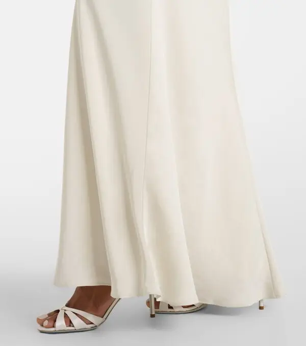 Roland Mouret Satin And Jersey Gown