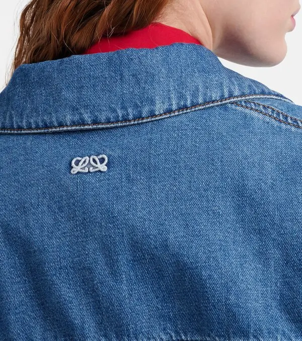Loewe Gathered Denim Jacket