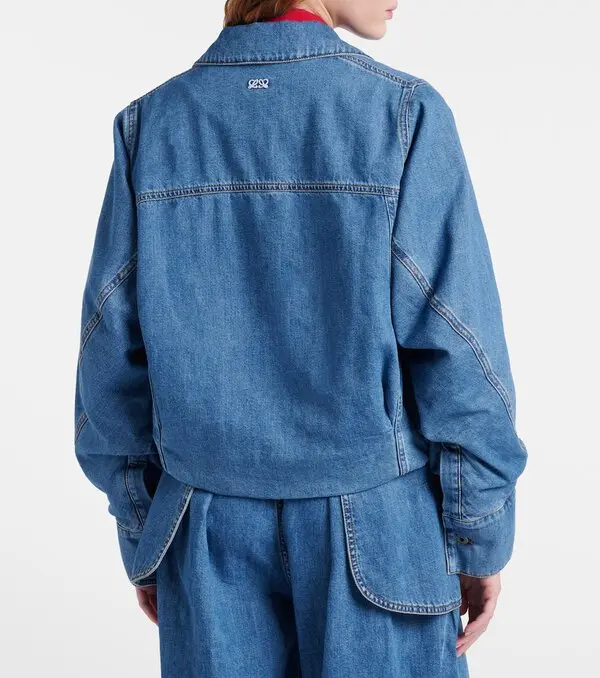 Loewe Gathered Denim Jacket