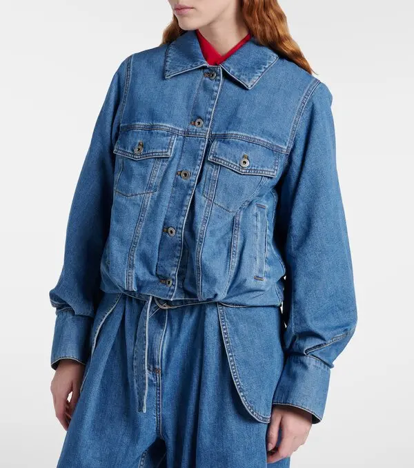 Loewe Gathered Denim Jacket