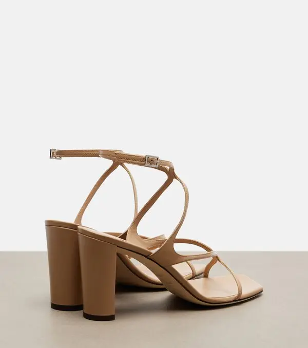 JIMMY CHOO Azie Leather Sandals - Beige