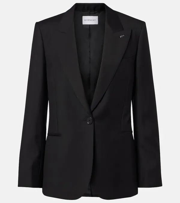 Givenchy Wool Striped Blazer - Black